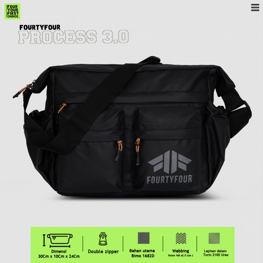 Jual FOURTYFOUR CHISO - Tas Selempang Pria - Slingbag Laptop 14 inch ...