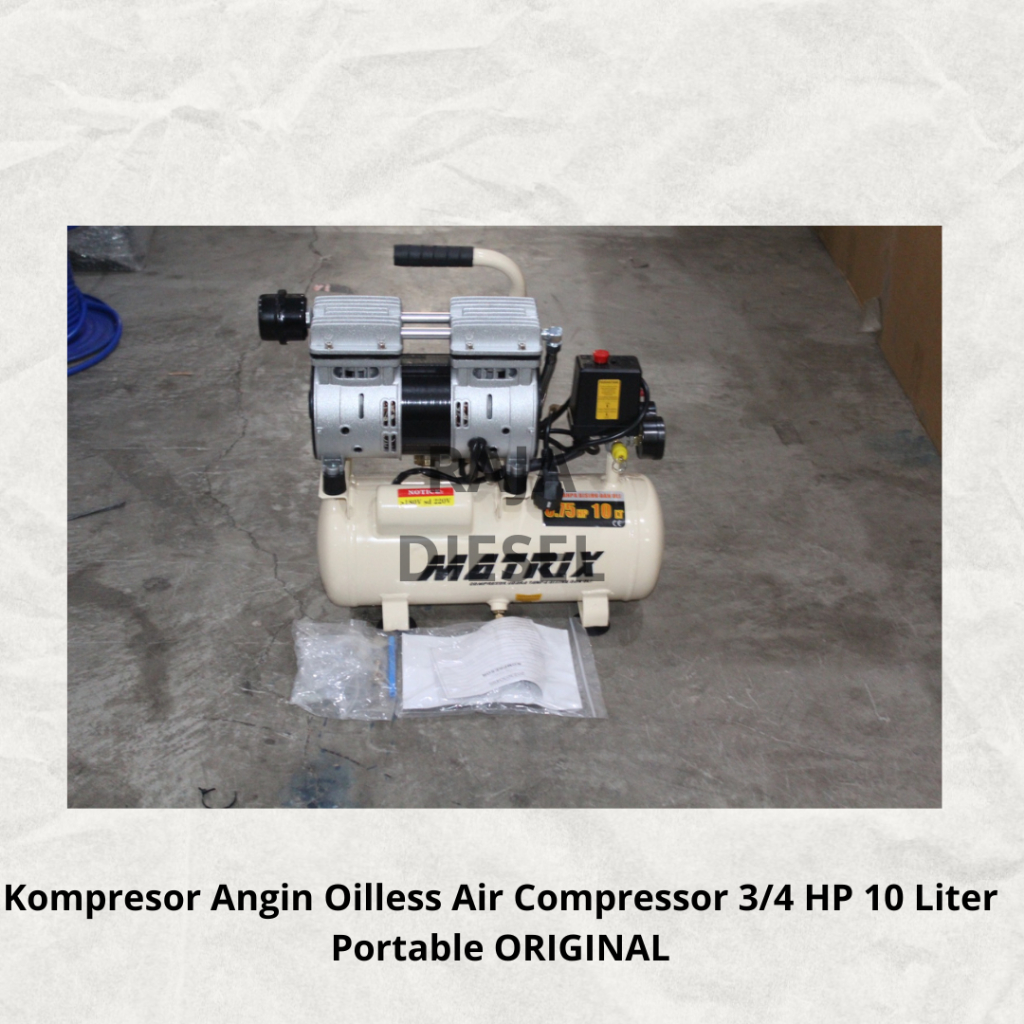 Jual Kompresor Angin Oilless Air Compressor 3/4 HP 10 Liter Portable ...