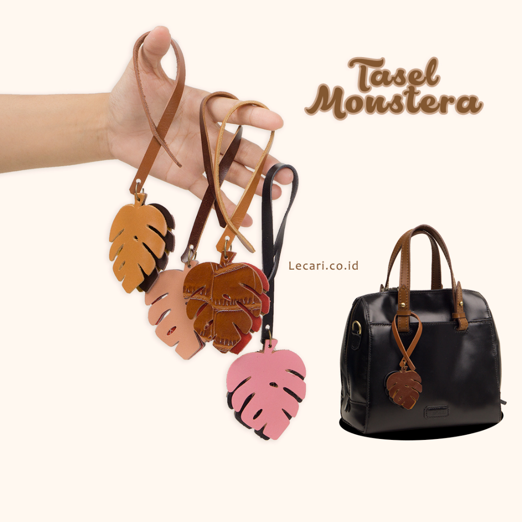 Jual Tasel Monstera Gantungan Charm Random Colour Hiasan Tas kulit asli ...