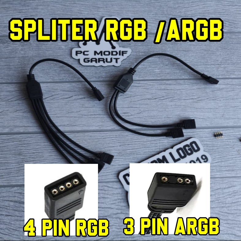 Jual kabel cabang rgb 4 pin rgb atau 3 pin argb | Shopee Indonesia