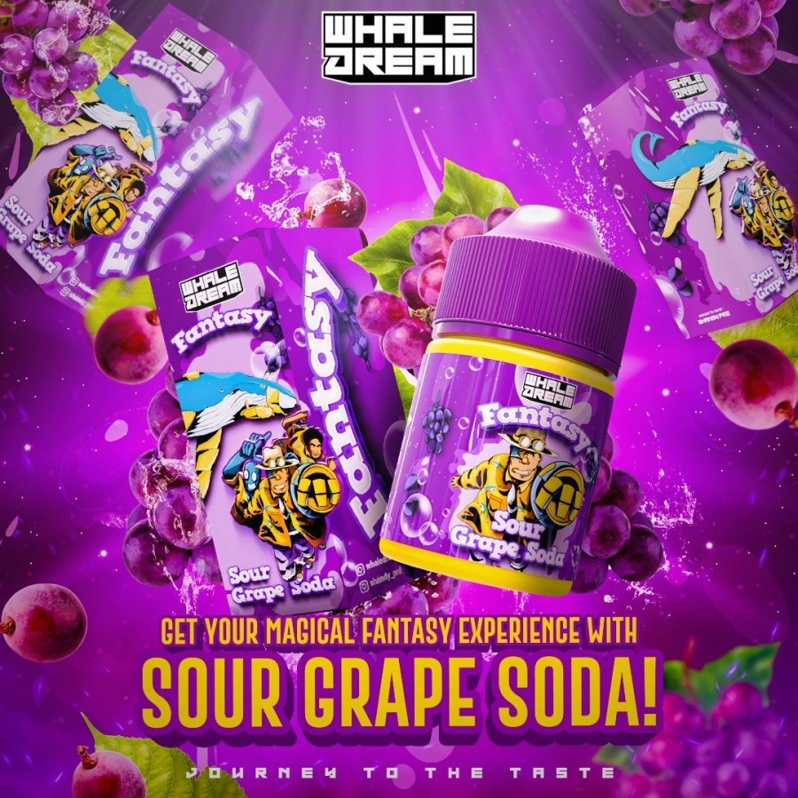 Jual LIQUID WHALE DREAM FANTASY SOUR GRAPE SODA 60ML | Shopee Indonesia
