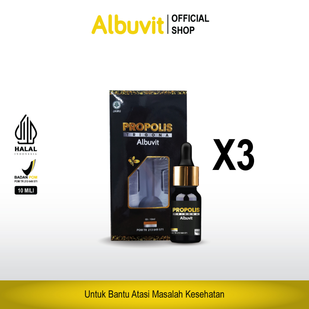 Jual [PAKET 3 BOTOL] Albuvit - Propolis Trigona Albuvit 10ml Stamina ...