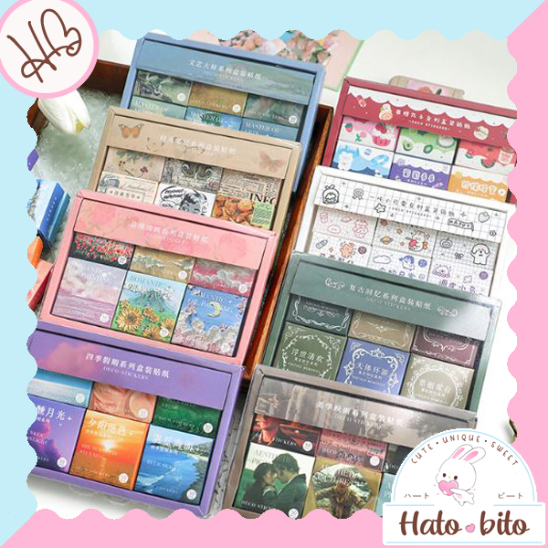Jual 1 box isi 300 pcs sticker deco stiker hias lucu cute dekorasi ...