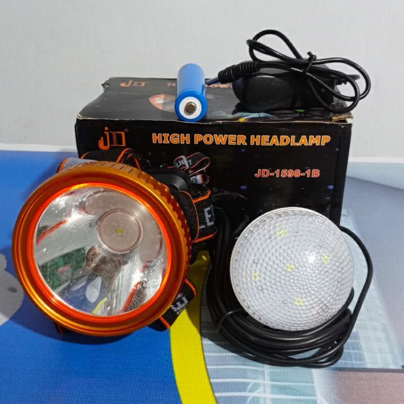Jual Senter kepala plus lampu JD LED 1598-1B | Shopee Indonesia