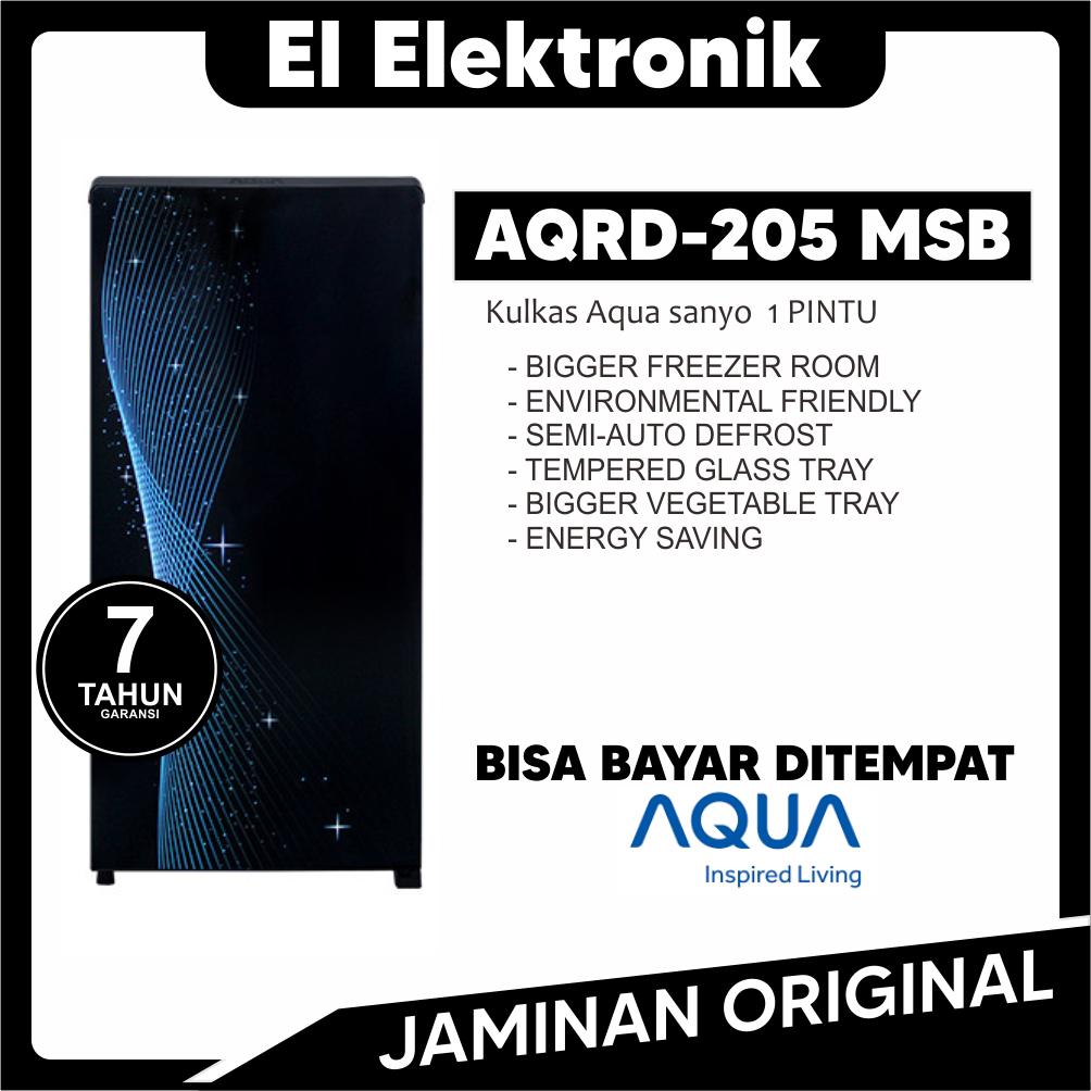 Jual Kulkas AQUA AQRD-205 MSB MSG 1 pintu | Shopee Indonesia
