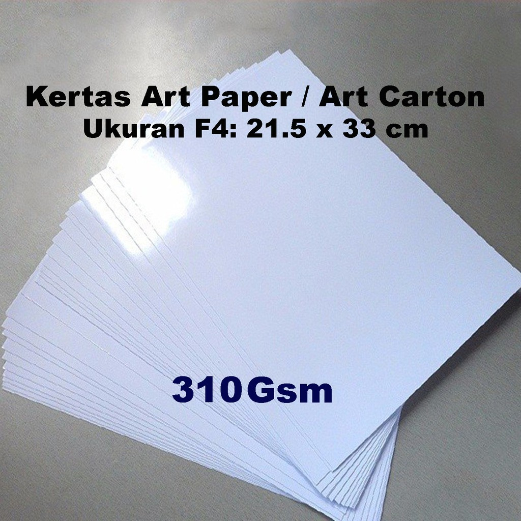 Jual Kertas Art carton 310GSM Glossy Ukuran 21,5x33cm | Shopee Indonesia