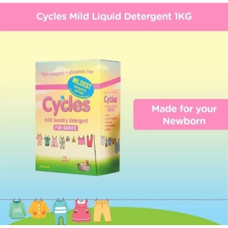 Jual Cycles Mild Laundry Detergent 1kg | Cycles Detergent Bubuk ...