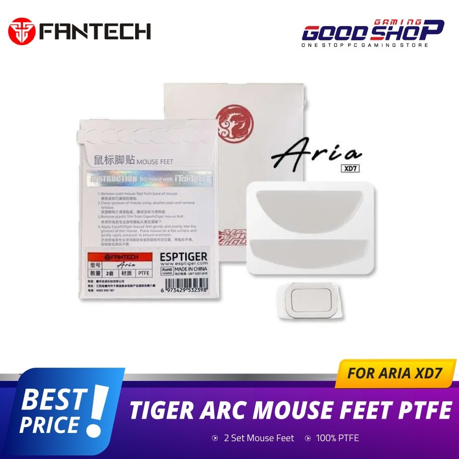 Jual Fantech ARIA XD7 Tiger Arc Mouse feet PTFE FEsports | Shopee Indonesia