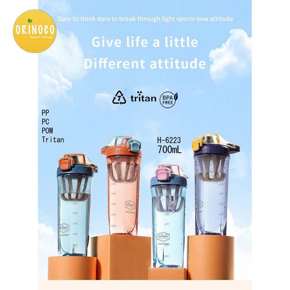 Jual Botol Minum Plastik Tritan Premium H-6223 Infused Water Bottle ...