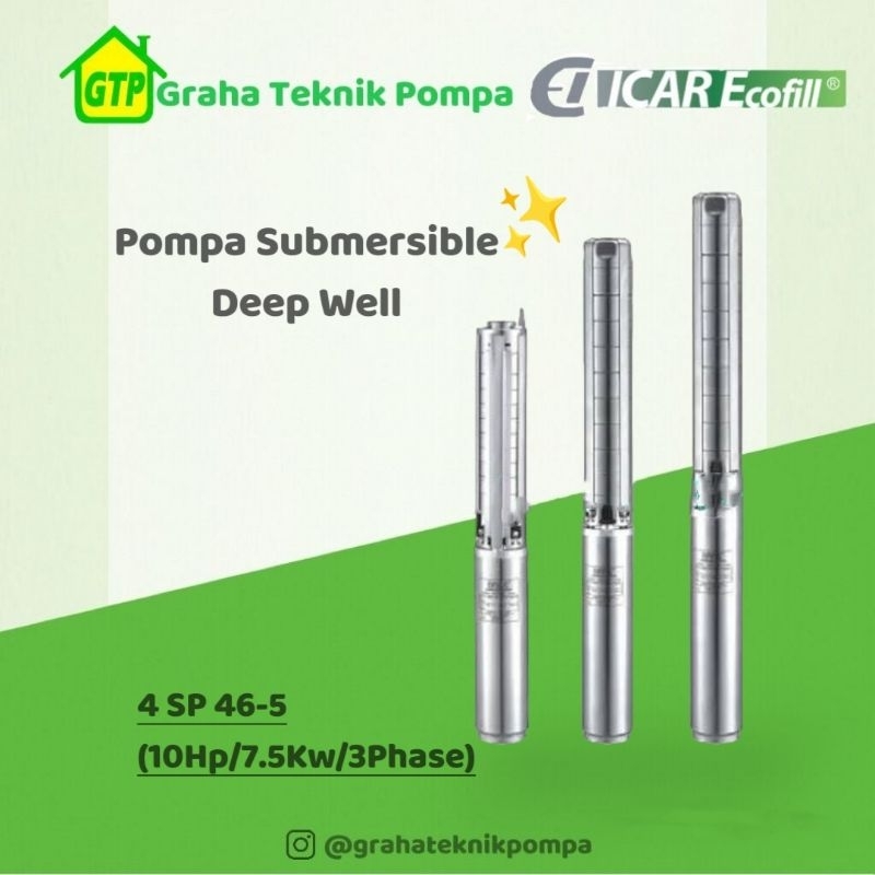 Jual Pompa Submersible Deep wellIcar Ecofill 4 SP 46-5 pompa celup sumur dalam | Shopee Indonesia