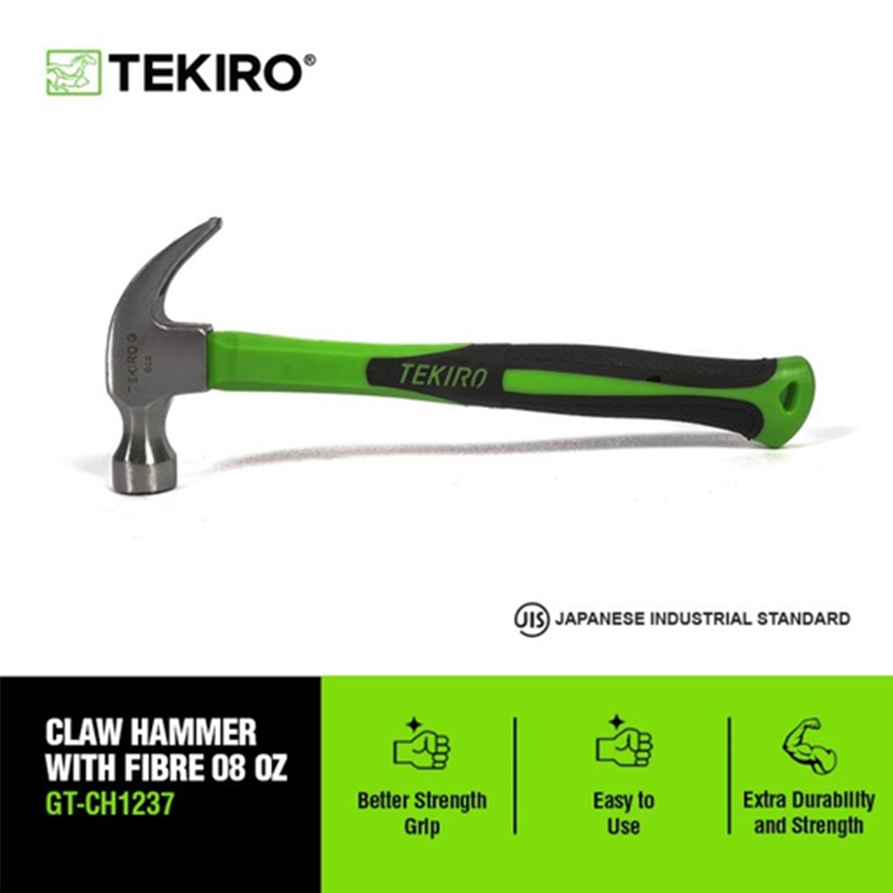 Jual TEKIRO Palu Kambing 8 oz Claw Hammer Gagang Fiber Palu Besi Martil ...