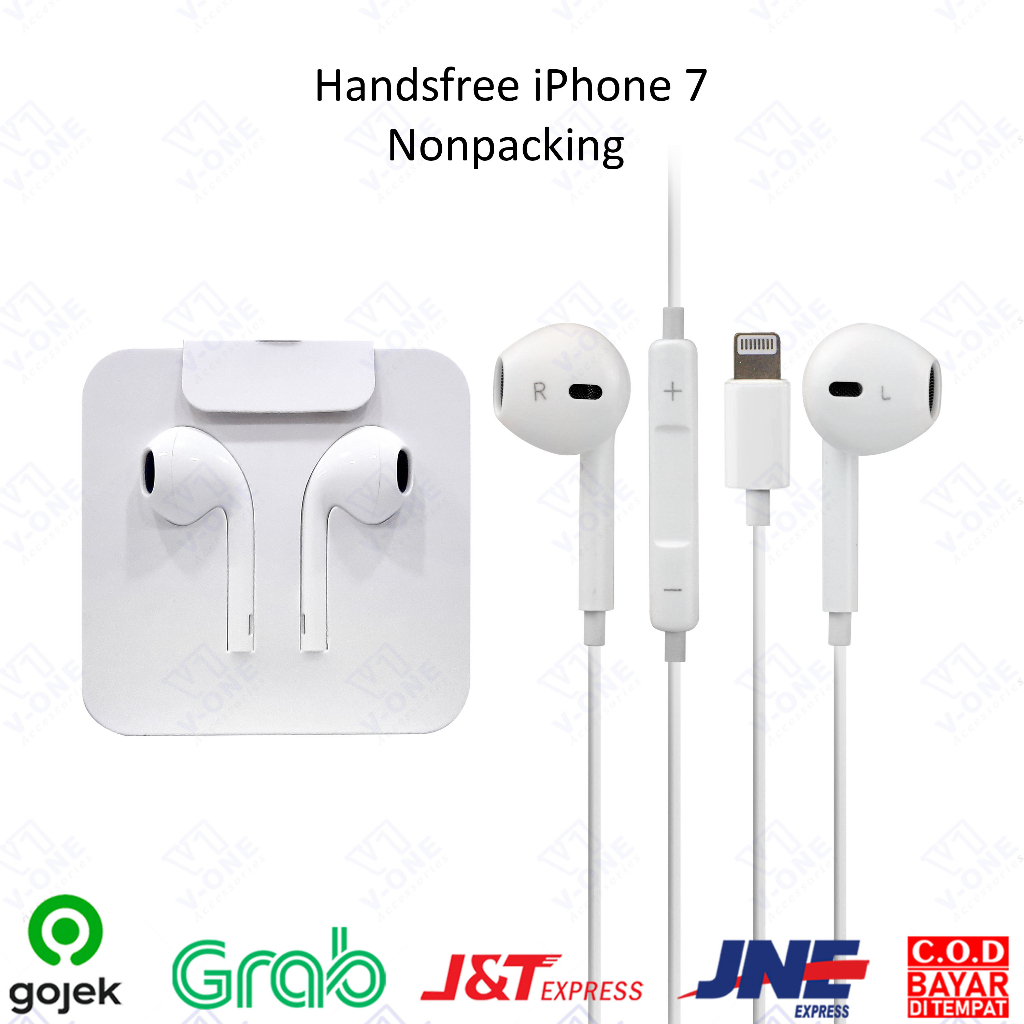Jual NONPACK HEADSET EARPOD HANDSFREE IP 7 IPH@NE 7 KUALITAS ORIGINAL ...