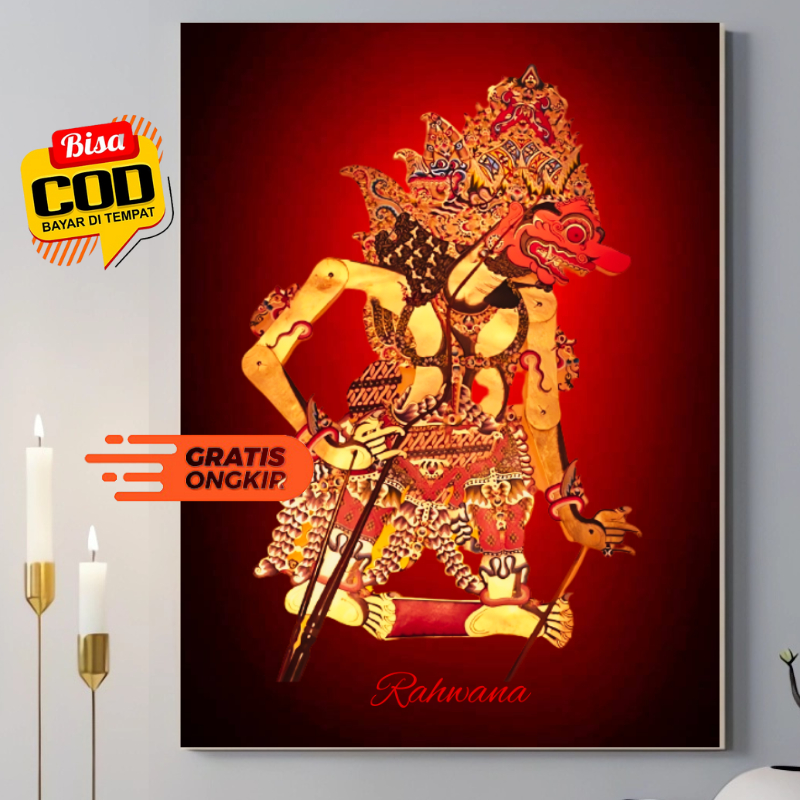 Jual Poster Wayang Kulit Rahwana Untuk Hiasan Dinding Atau Pajangan ...