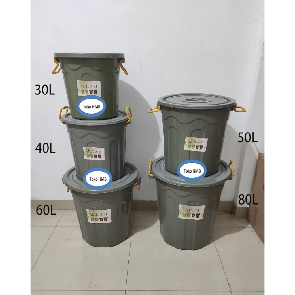 Jual Ember Tong Tutup Plastik Great (30L - 40L - 50L - 60L - 80L - 100L) | Shopee Indonesia