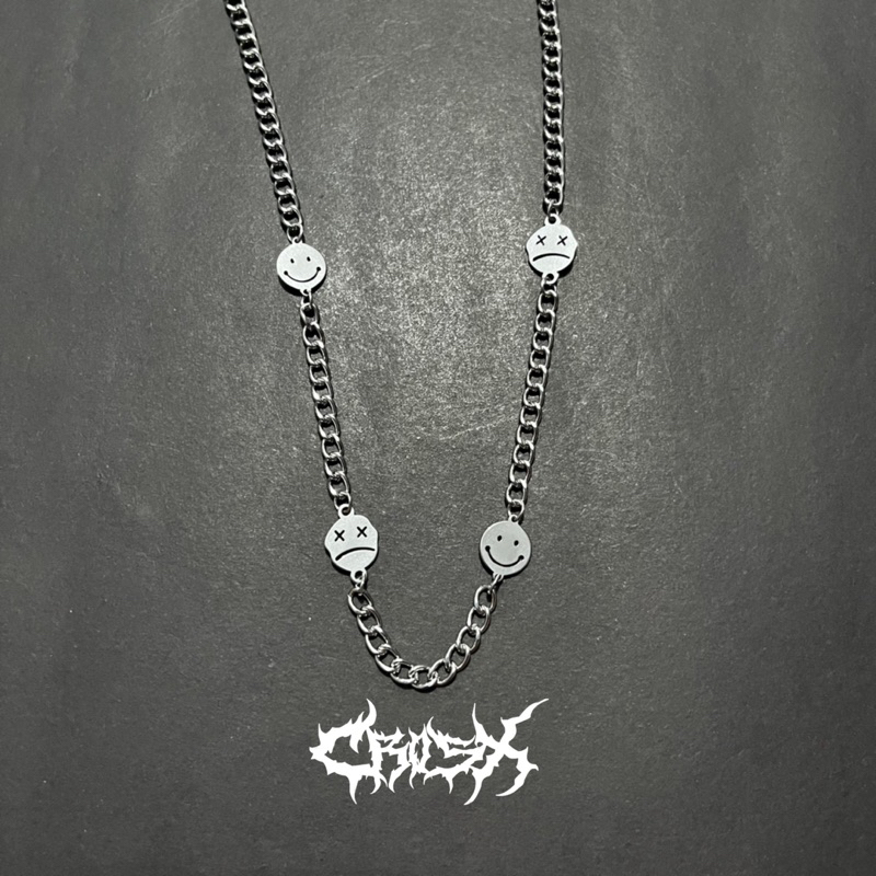 Jual MILK NECKLACE / KALUNG SMILE SAD CHAIN NECKLACE / KALUNG RANTAI ...