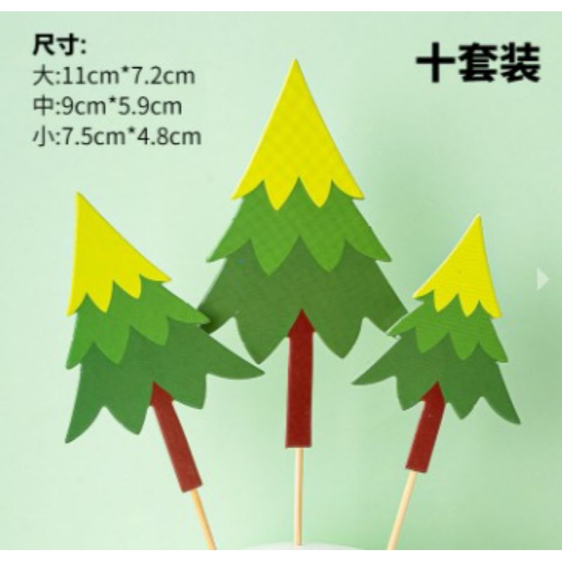 Jual Toper Kertas Pohon, Hiasan Kue Pohon Kertas, Pohon Warna Warni ...