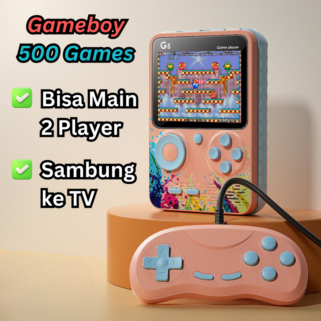 Jual Gameboy Gamebot Console 2Player 500 Games Retro Connect TV Mainan ...