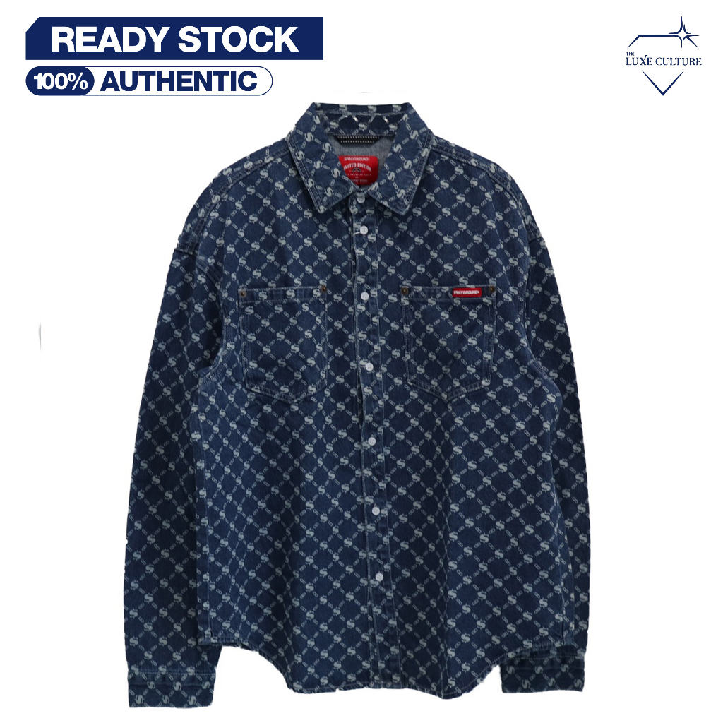 Jual Sprayground Godfather Denim Jacket Blue / Jaket Pria Branded ...