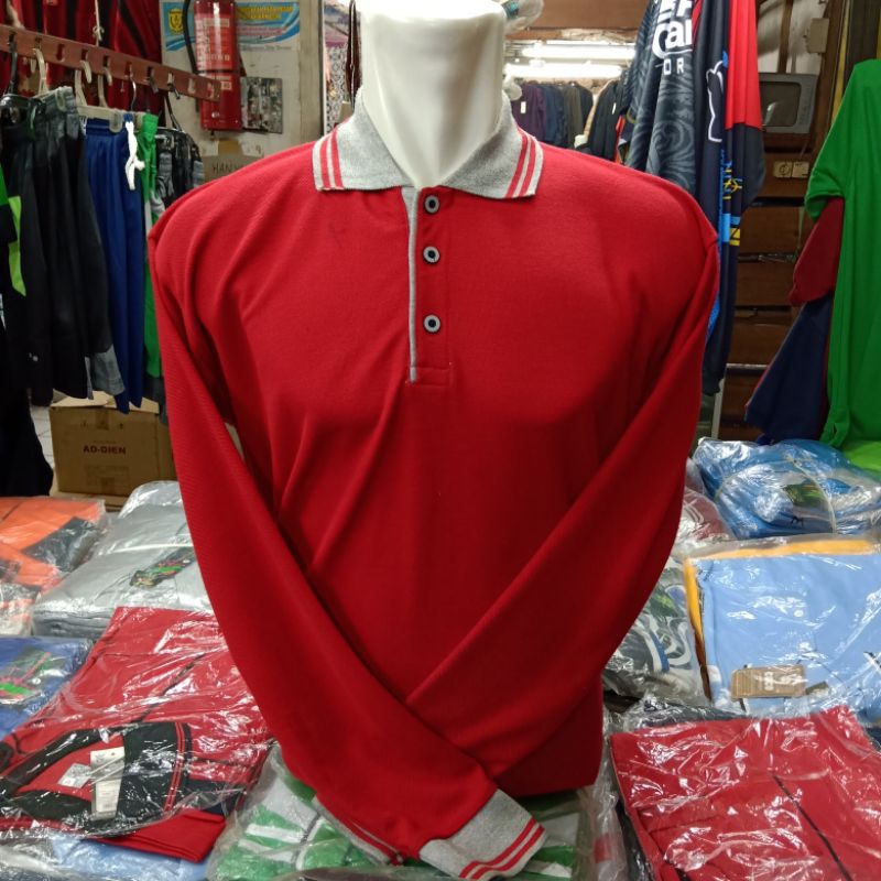 Jual Kaos Polo Lengan Panjang | Shopee Indonesia