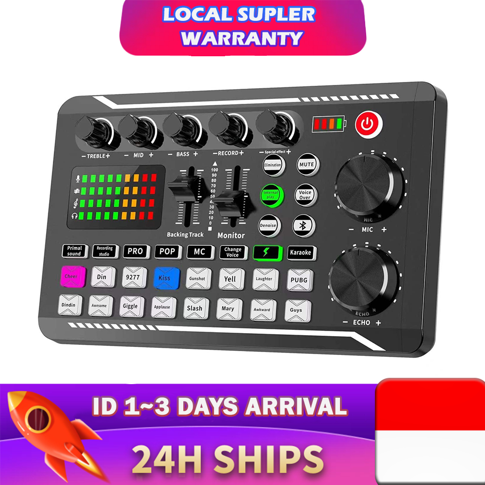 Jual F998 Live Sound Card Audio Mixer, Antarmuka Audio Podcast dengan ...