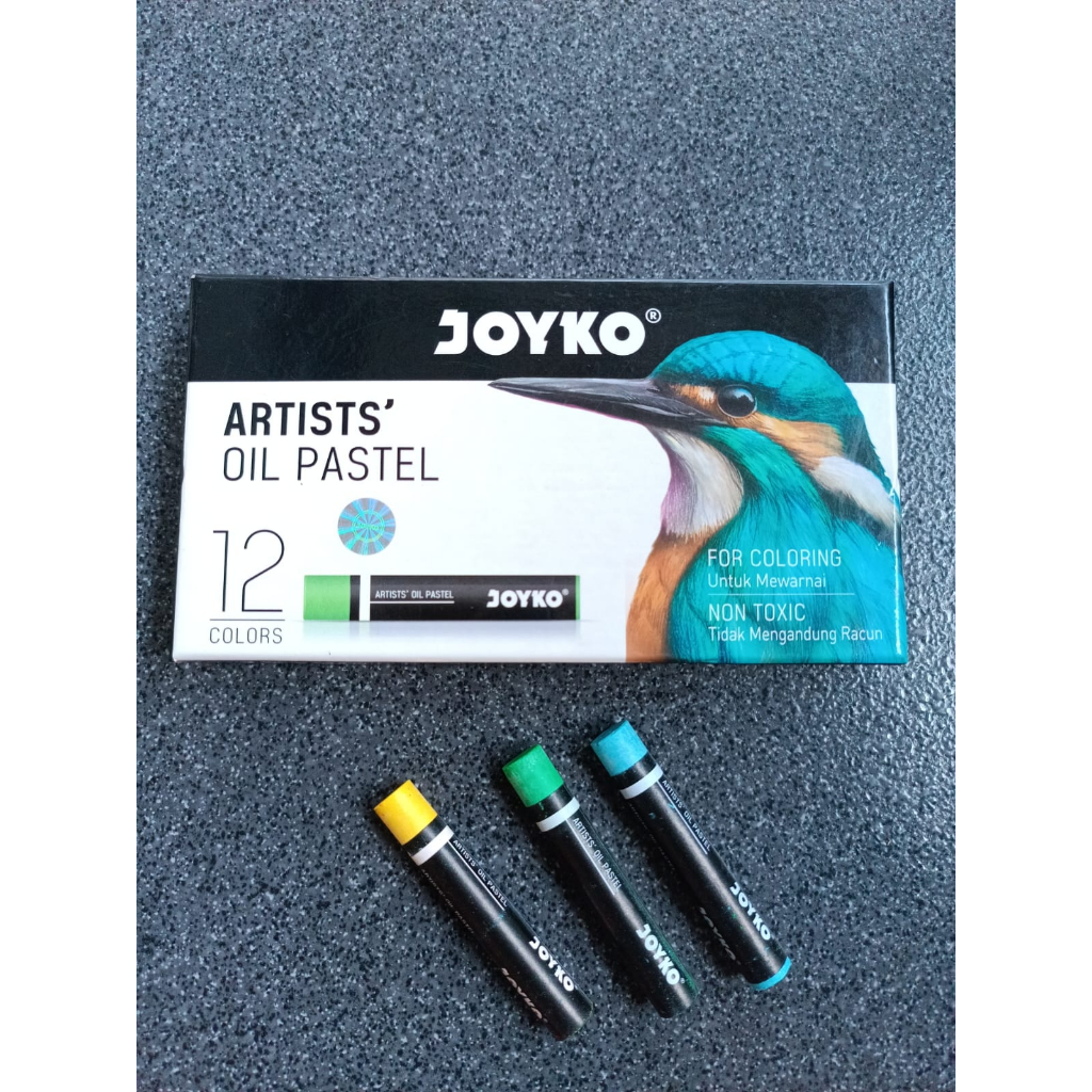 Jual CRAYON KRAYON 12 WARNA OIL PASTEL ARTIST PROFESIONAL MEREK JOYKO 1 ...