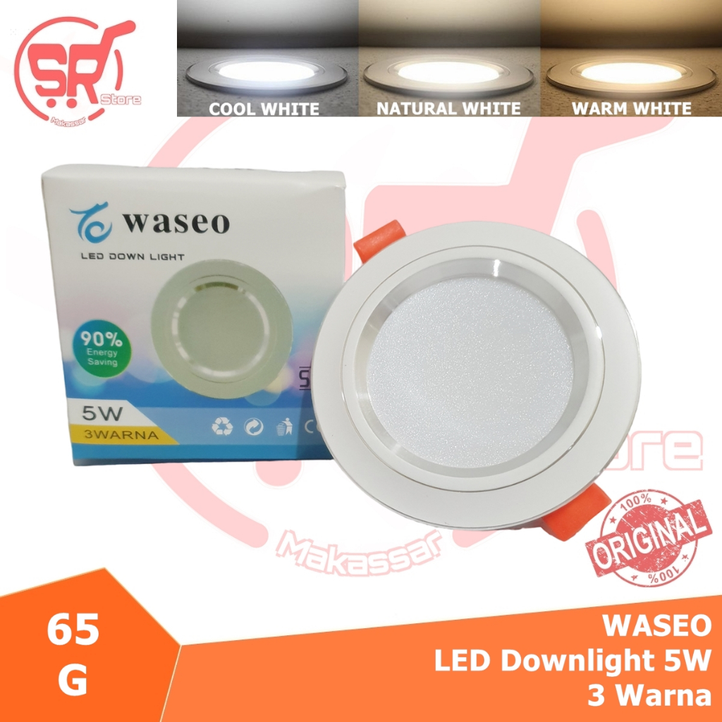 Jual Lampu Downlight LED 5 Watt 3 Warna Waseo atau merk lainnya ( SR ...
