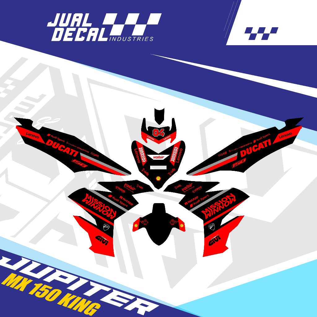 Jual Stiker Full Body Jupiter MX KING Decal Jupiter MX 150 DUCATI ...