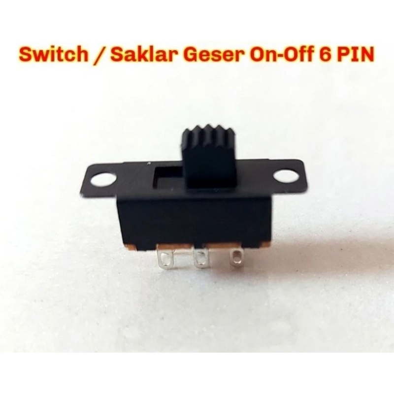 Jual Switch / Saklar On Off Geser 6 Pin Untuk Microphone Senter Kepala ...