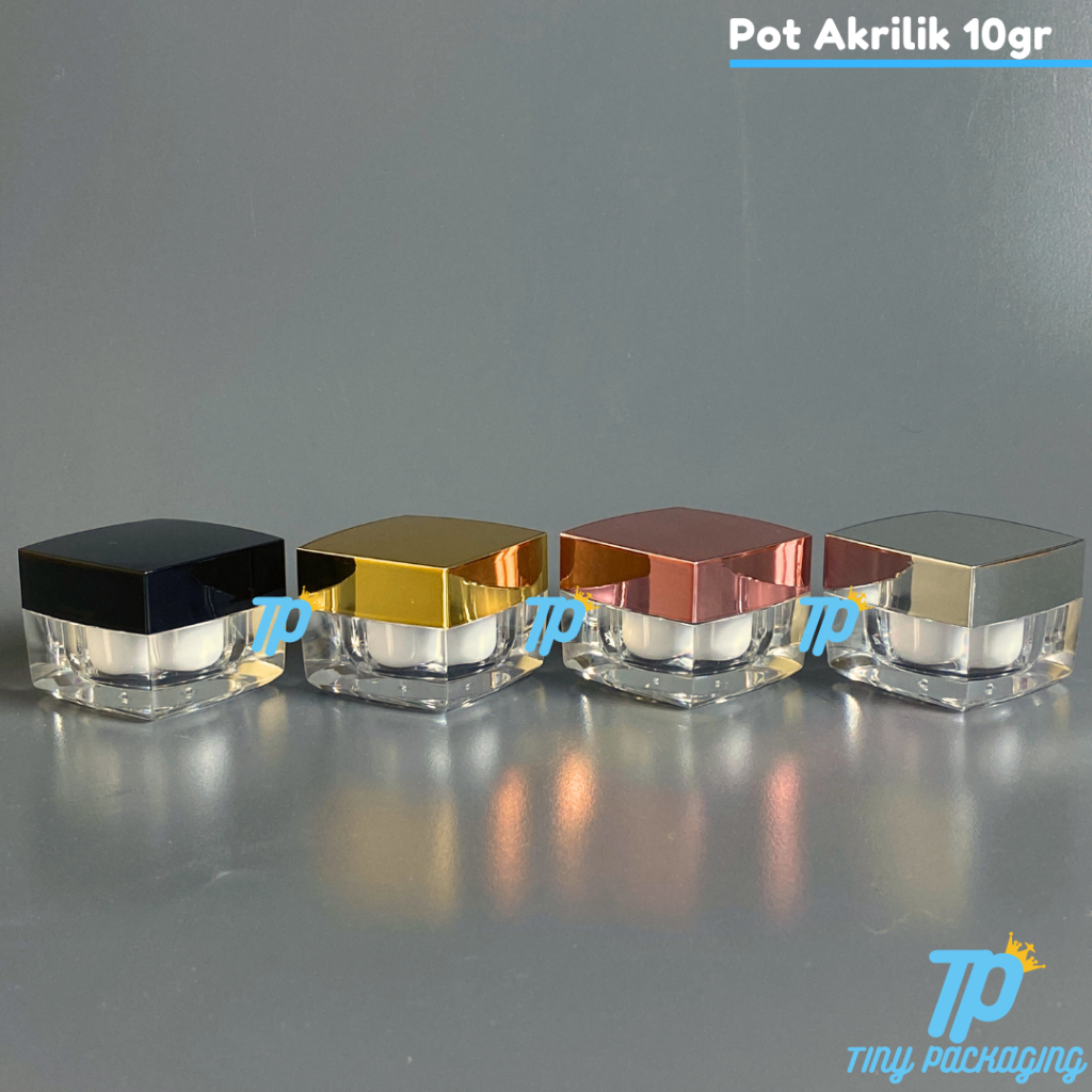Jual Pot Cream 10 gr | Pot Acrylic Square 10 gr | Pot 10 gr Akrilik ...