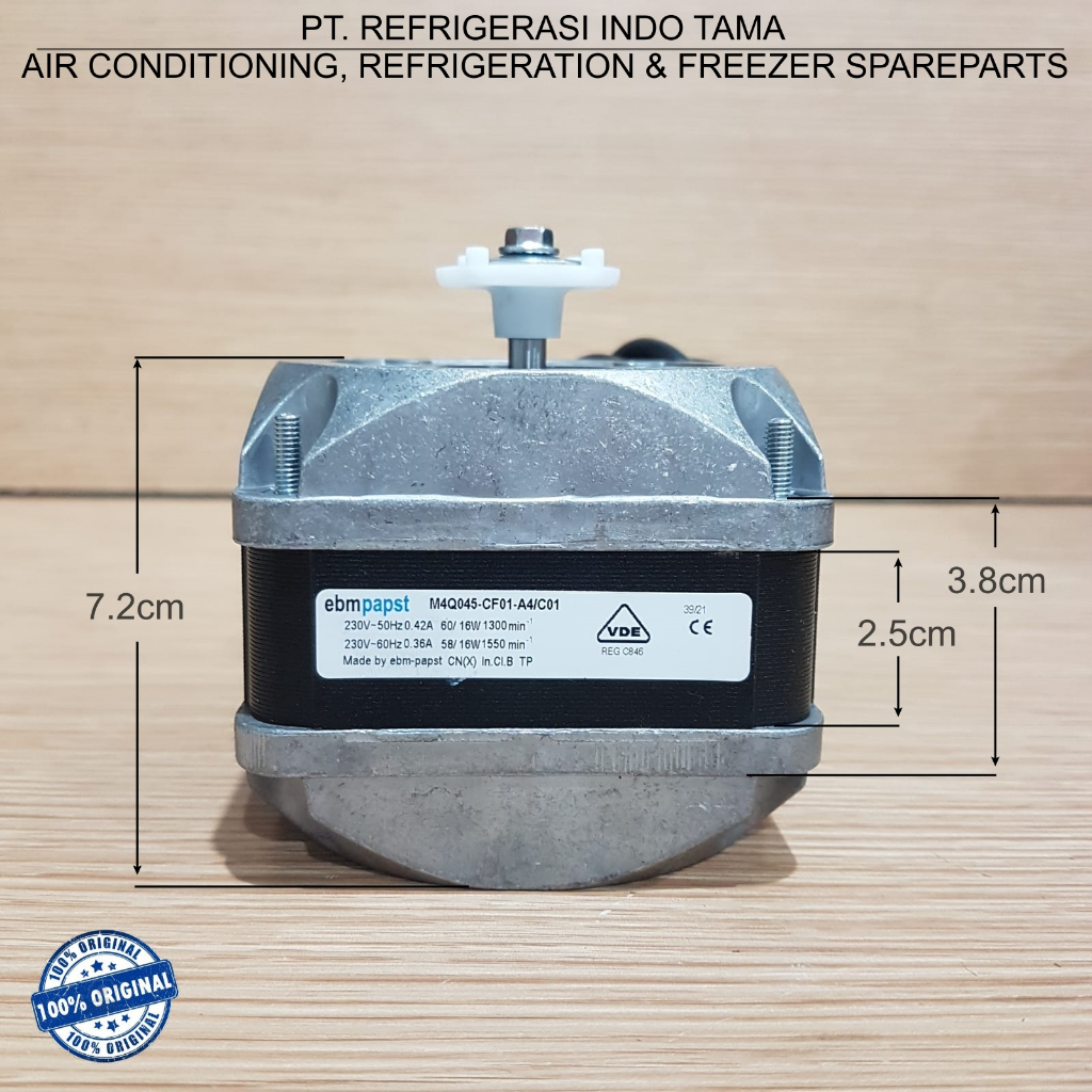 Jual FAN MOTOR EBM 16W M4Q-045-CF01-A4 / 230V - FAN CONDENSER ( 16 W / 16 WATT ) | Shopee Indonesia