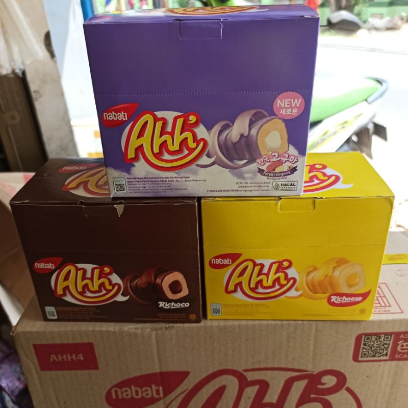 Jual Snack Wafer Roll Richeese Richoco Nabati Ahh Keju Cokelat Ubi Ungu ...