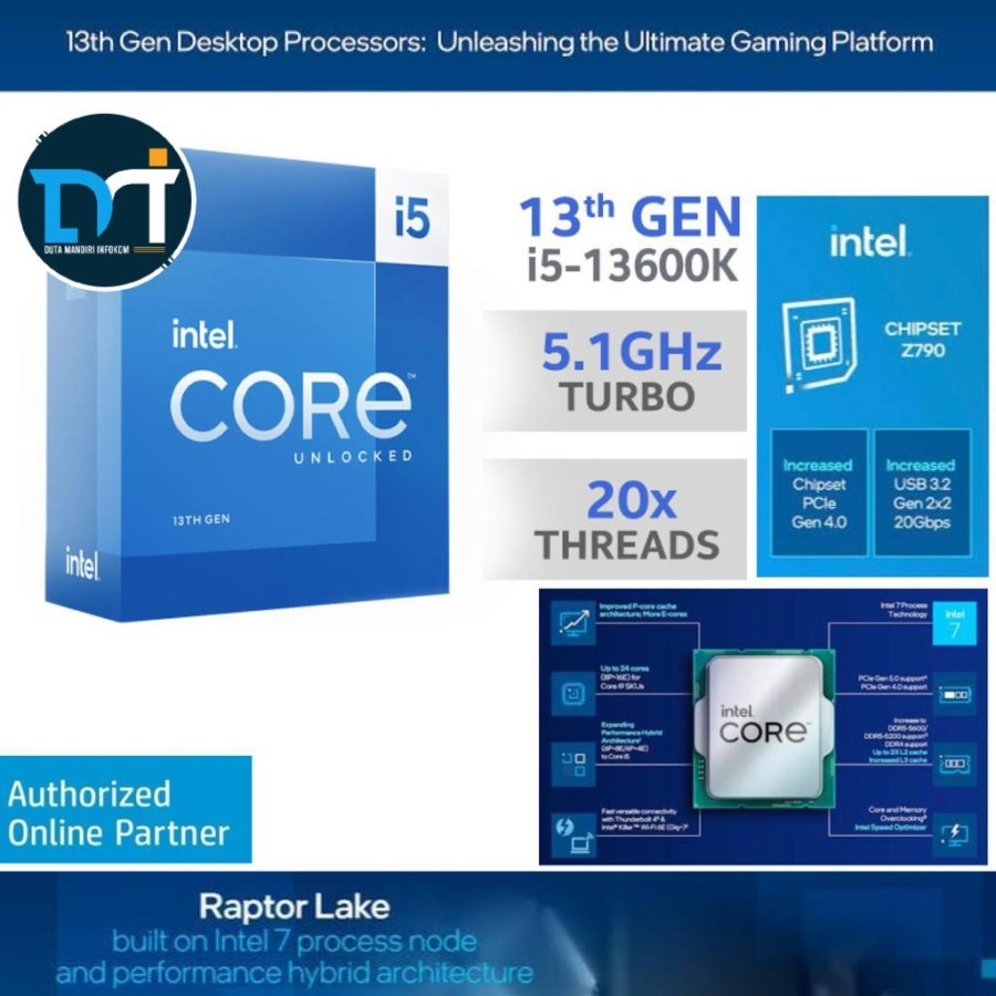 Jual Processor Intel Core I5 13600K Box - Raptor Lake Socket LGA 1700 ...
