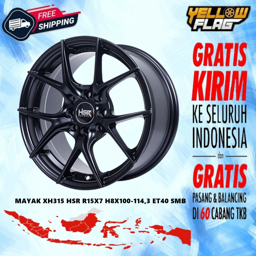 Jual Velg Mobil Brio Ring 15 Lebar 6,5 HSR MAYAK velg racing R15 Calya Sigra Ayla | Shopee Indonesia