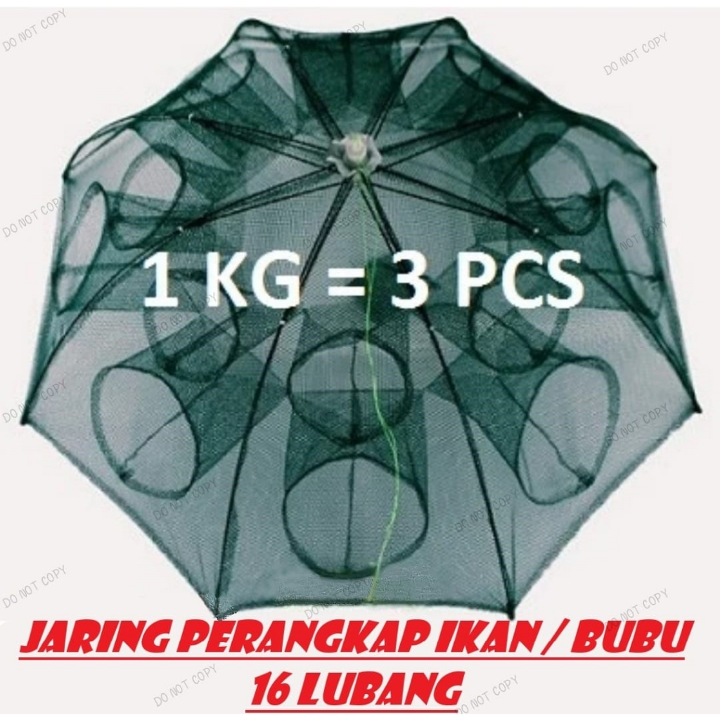 Jual Payung Bubu Jaring Jebakan Perangkap Udang ikan Kepiting Model Payung 8 12 16 lobang ...