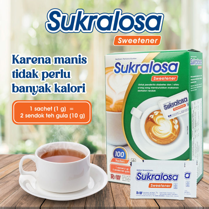 Jual Sukralosa / Pemanis / Sweetener / Pemanis Buatan (isi 100 sachet ...
