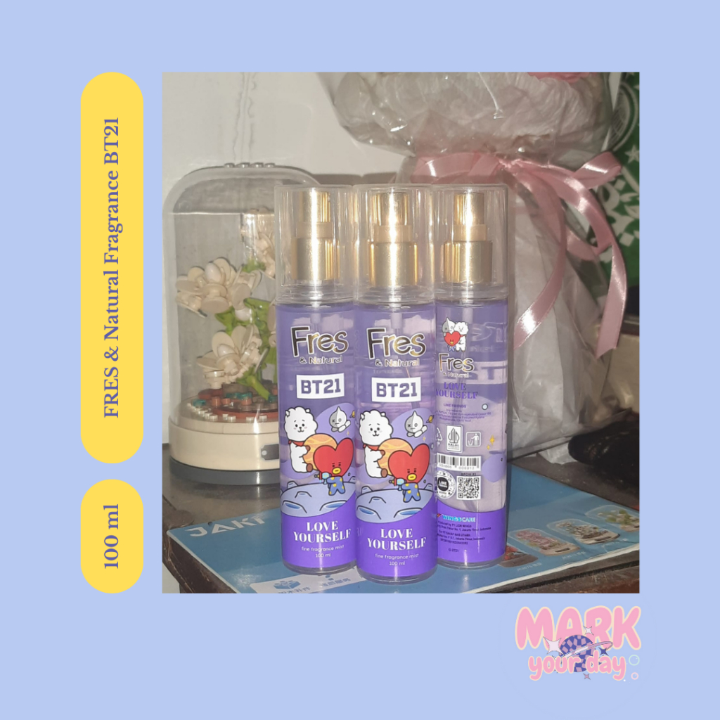 Jual Fres & Natural Fragrance Mist BT21 Spray Cologne 100ml | Shopee ...