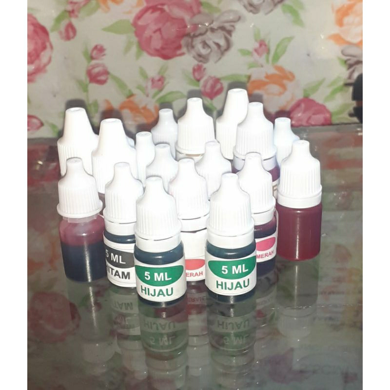 Jual tinta stempel flash botol 5 ml/ isi ulang stempel / refil tinta ...