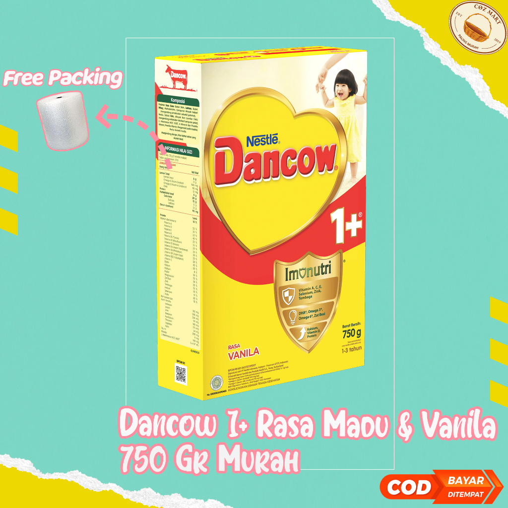 Jual DANCOW 1+ Vanilla dan Madu 750G | Shopee Indonesia