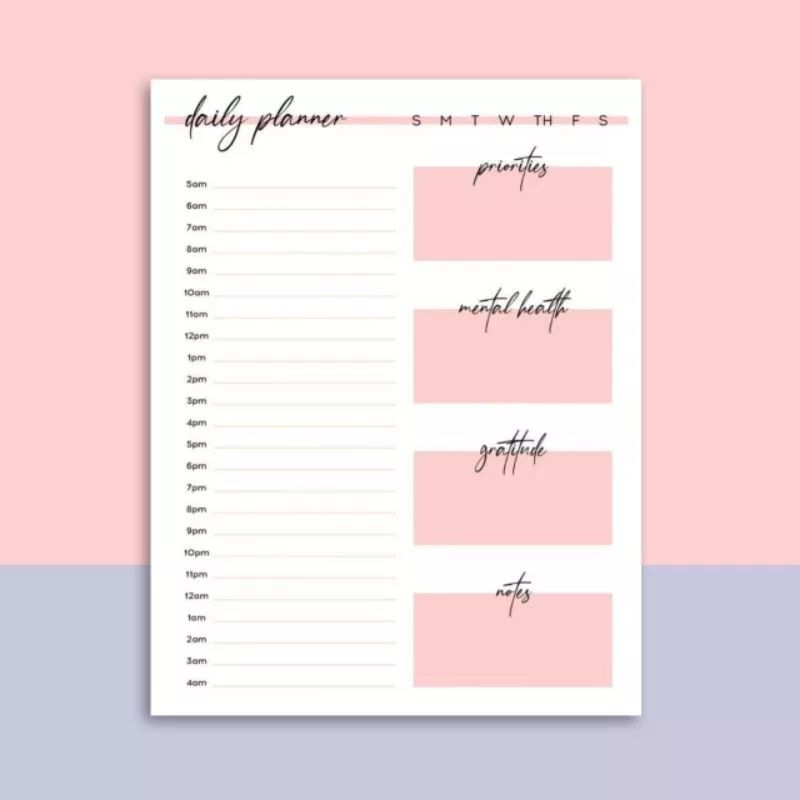 Jual LOOS LEAF DAILLY PLANNER A5/ISI BINDER LUBANG 20/KERTAS REFFIL ...