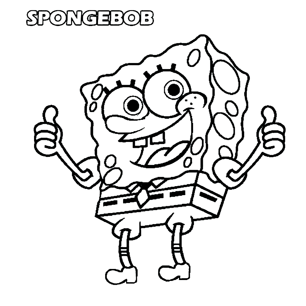 Jual Gambar Sketsa Mewarnai / Spongebob / Part 1 / Gambar Sketsa ...