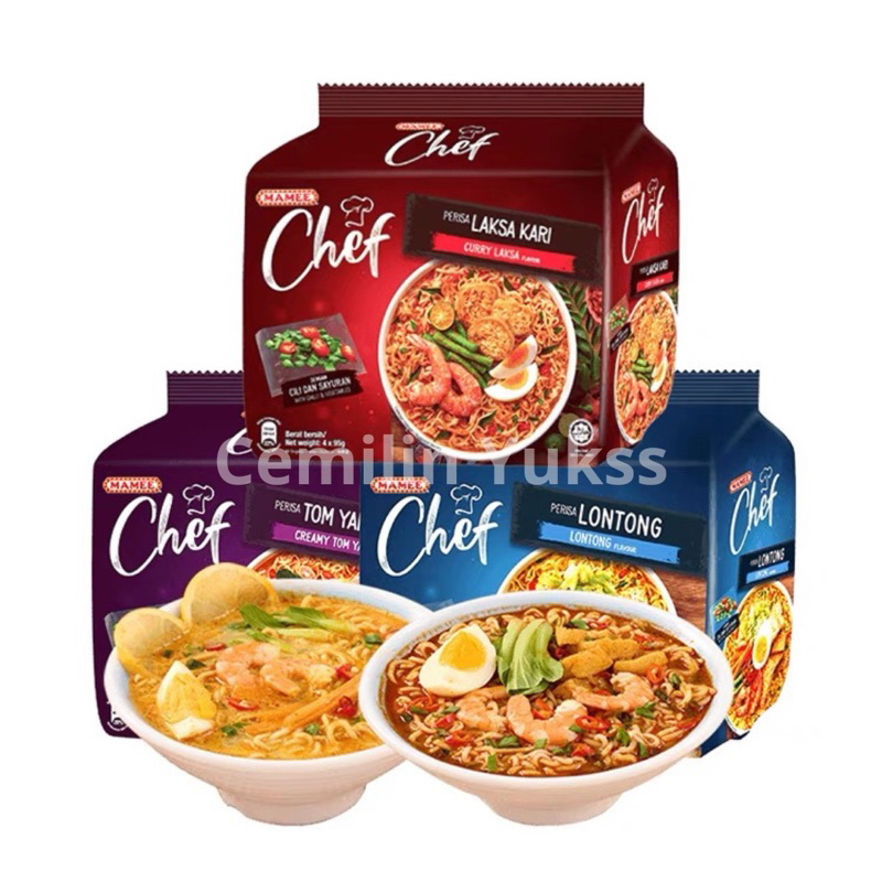 Jual Mamee Chef Mie Instant Curry Laksa Mamee Creamy Tomyam 88g ...