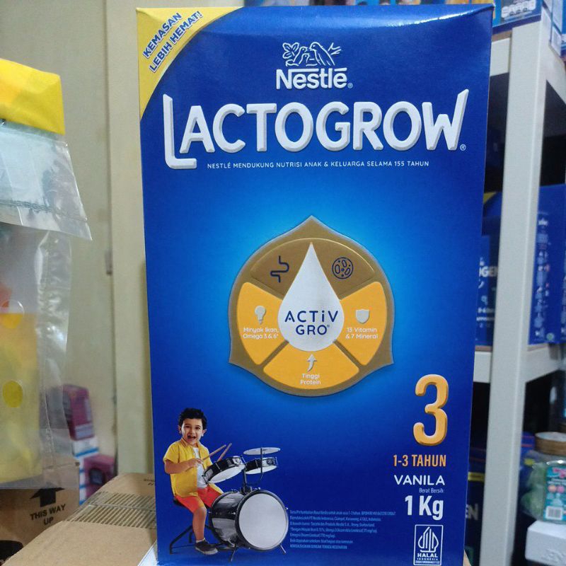 Jual Nestle Lactogrow Pro Activ Gro 1+ (1 - 3 tahun) Vanila 1kg ...