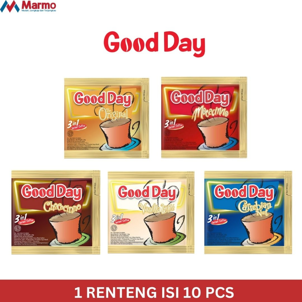 Jual GOOD DAY - Kopi dengan 5 Varian Rasa 20g x 10pcs - 1 Renteng ...