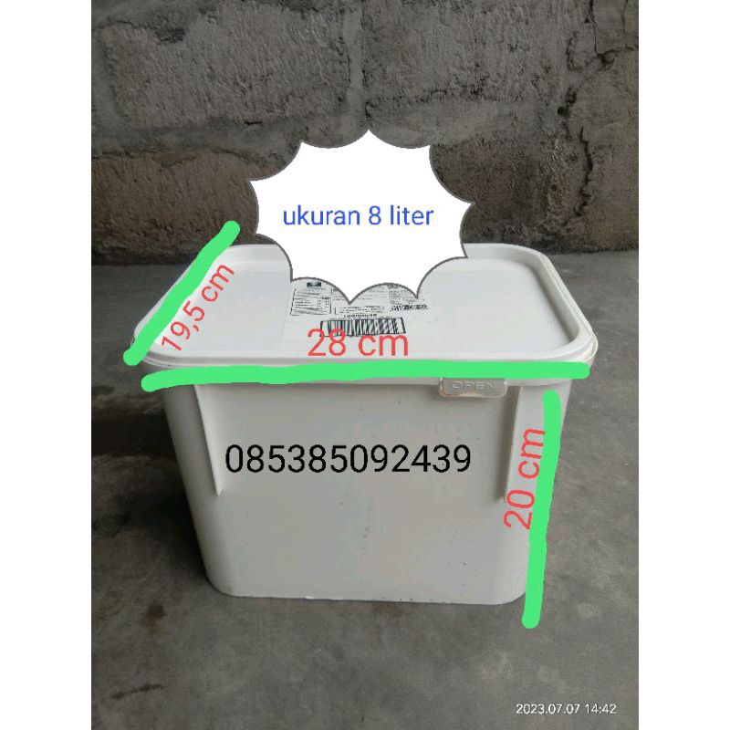 Jual ember es cream/box bekas es cream 8 liter.(termurah) | Shopee ...