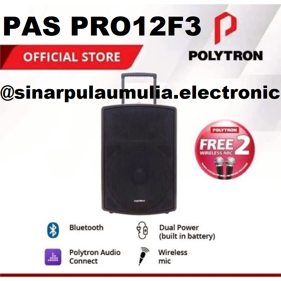 Jual Polytron Speaker Aktif 12 Inch Built In Battery - PASPRO 12F3 ...
