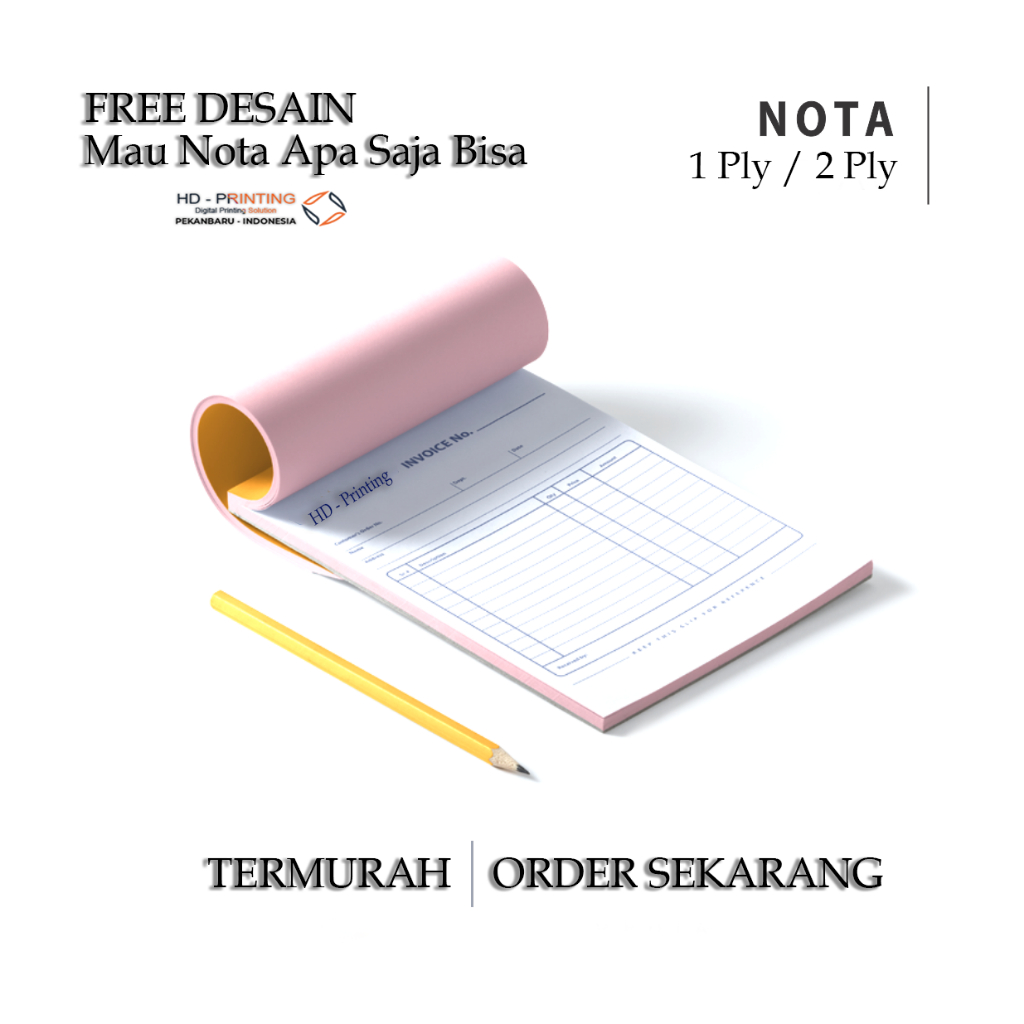 Jual CETAK NOTA BON FAKTUR CUSTOME 1 PLY DAN 2 PLY TERMURAH | Shopee ...