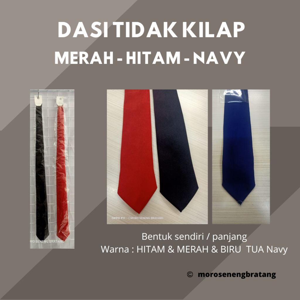 Jual Dasi Panjang Formal Polos Pria – Tidak Kilap / Doff – Bentuk ...