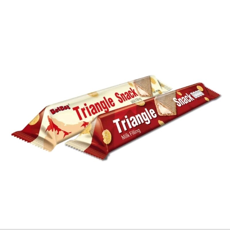 Jual (halal)TRIANGLE SNACK (Biskuit segitiga isi cokelat wafer ...
