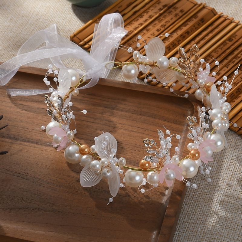 Jual HED-02 Headpiece bunga hiasan rambut pesta pengantin hijab ...