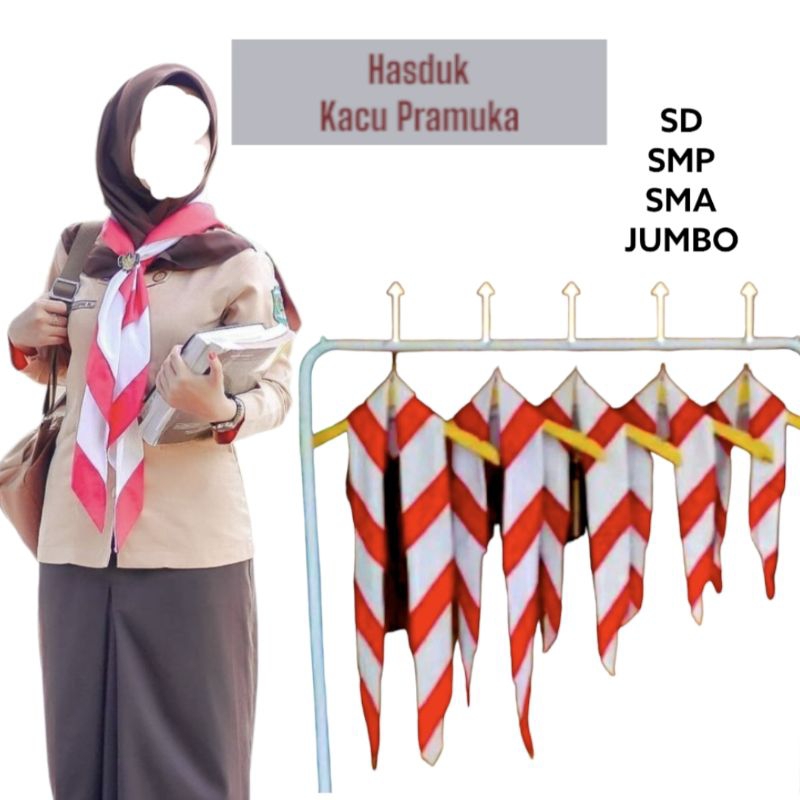 Jual Hasduk Merah Putih SD/SMP/SMA/JUMBO Halus Kacu Pramuka | Shopee ...